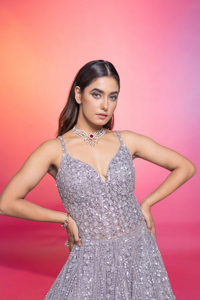 Buy Anika Grey Gown | Rouje – Rouje