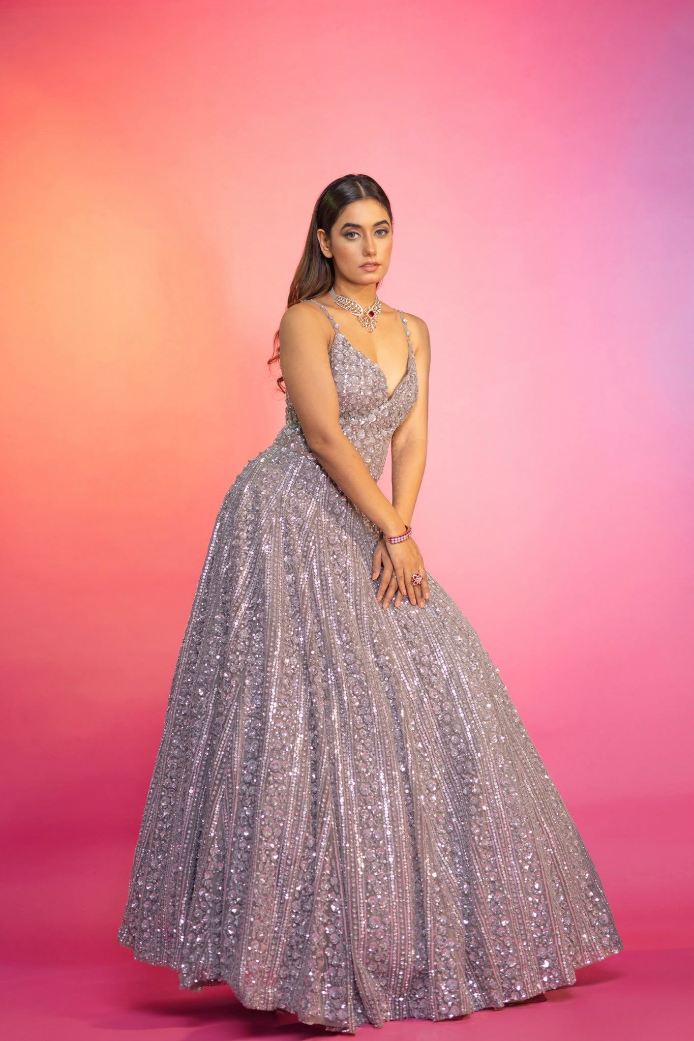 Buy Anika Grey Gown | Rouje