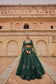 Buy Sahar Fern Green Hand Embroidered Lehenga | Rouje