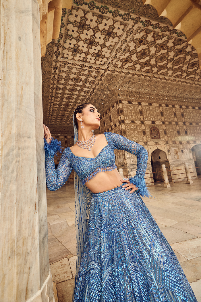 Buy Eda Hand Embroidered Lehenga | Rouje