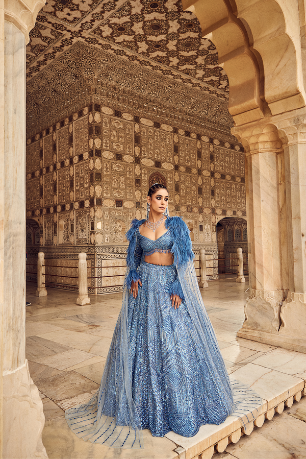 Buy Eda Hand Embroidered Lehenga | Rouje